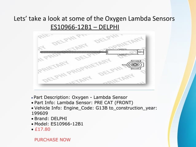 Oxygen Lambda Sensors Sks Car Parts Ppt 