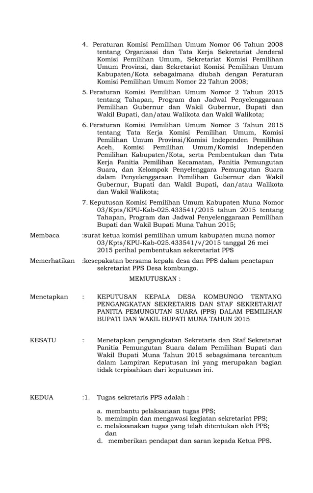 Sk sektetariat pps (1) | PDF