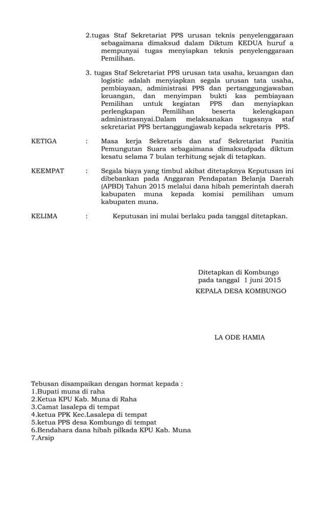 Sk sektetariat pps (1) | PDF