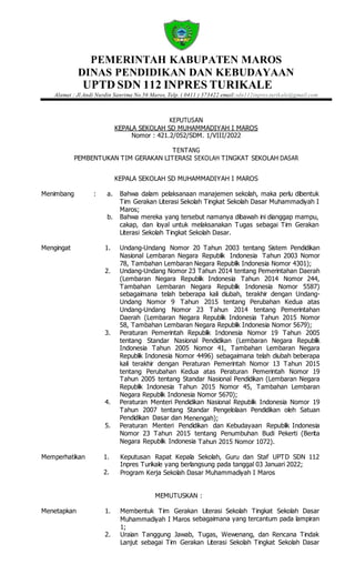 SK Tim Literasi 2022_SDN 112 Inpres Turikale.doc