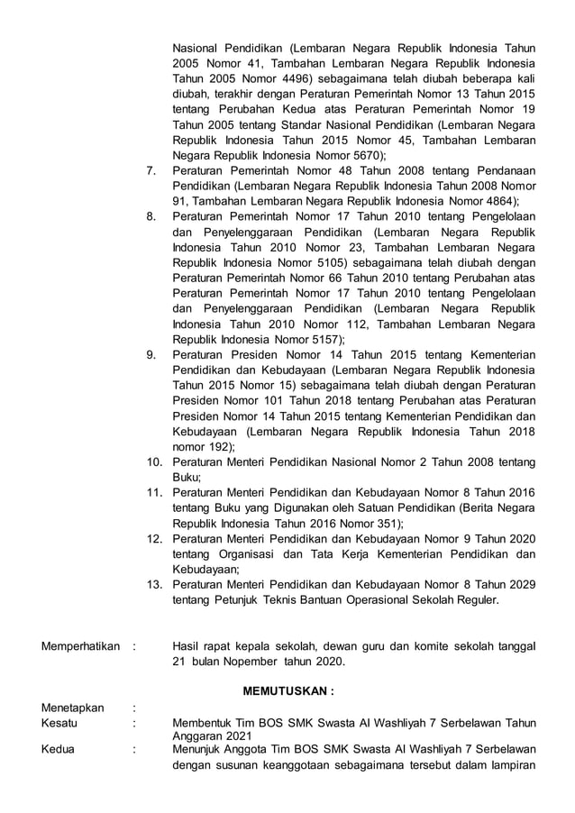 Sk tim manajemen bos 2021 smkaw7 sbl | DOC