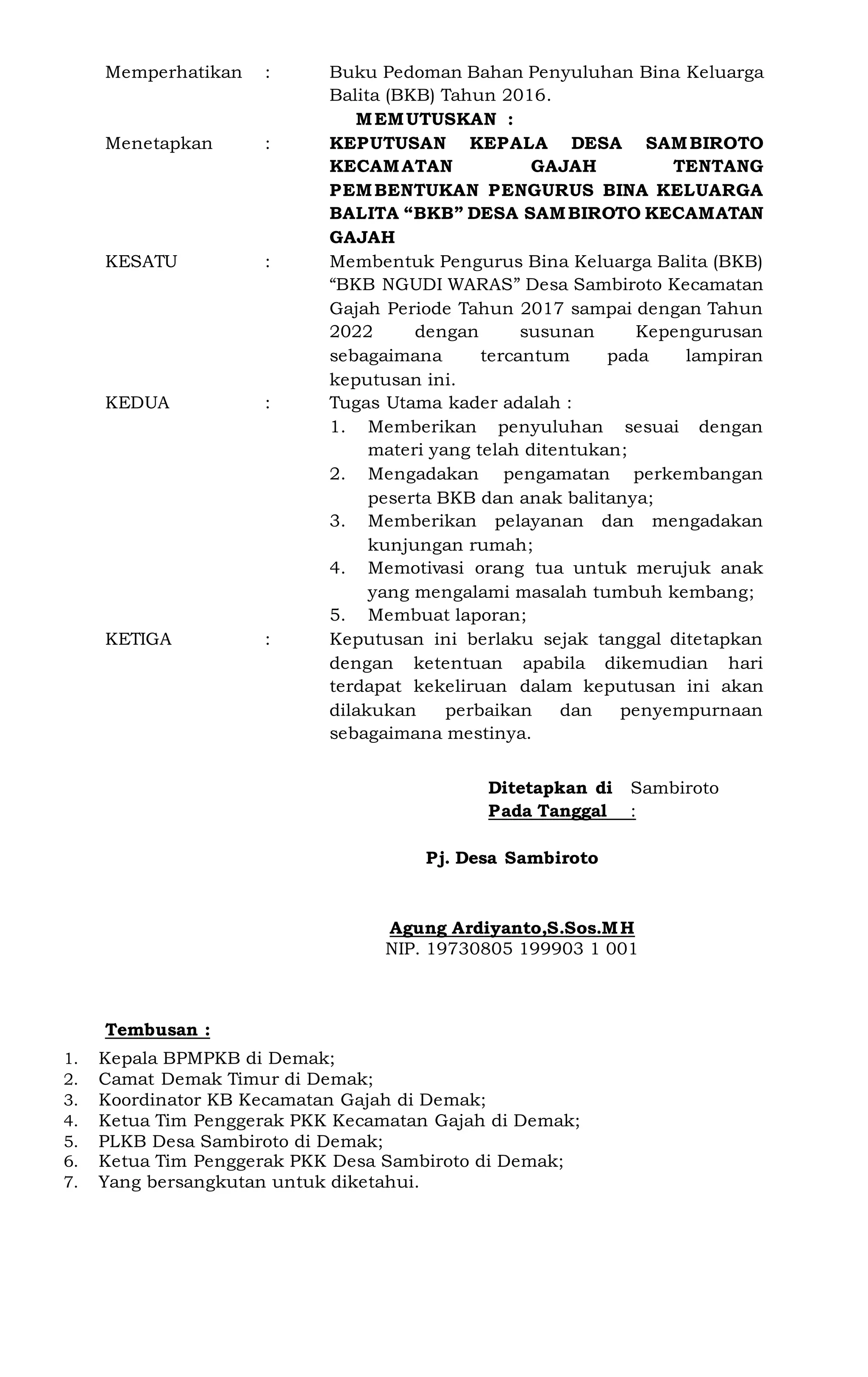 Sk tim musrenbang 2017 | DOCX