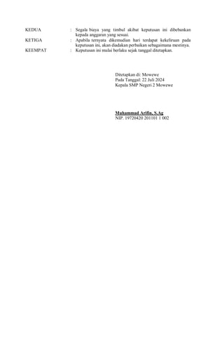 SK Tim P5.pdf sk yang digunakan dalam pelaksanaan tugas | PDF