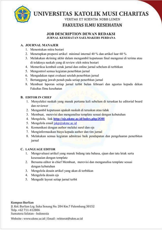 Sk tim redaksi jurnal jksp | PDF