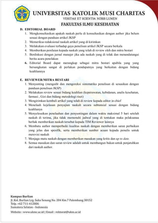 Sk tim redaksi jurnal jksp | PDF