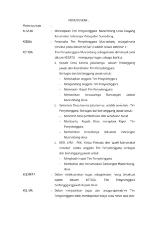 Sk tim rpjm des | PDF