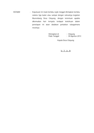 Sk tim rpjm des | PDF