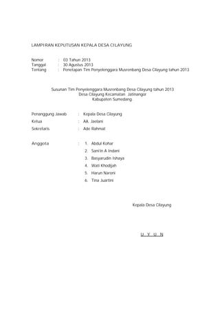 Sk tim rpjm des | PDF