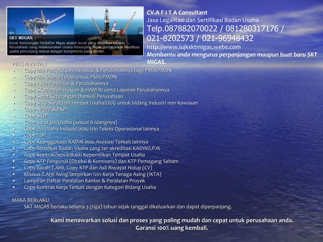 Buat SKT MIGAS | PPT