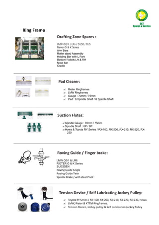 Skt textile spares and service | PDF