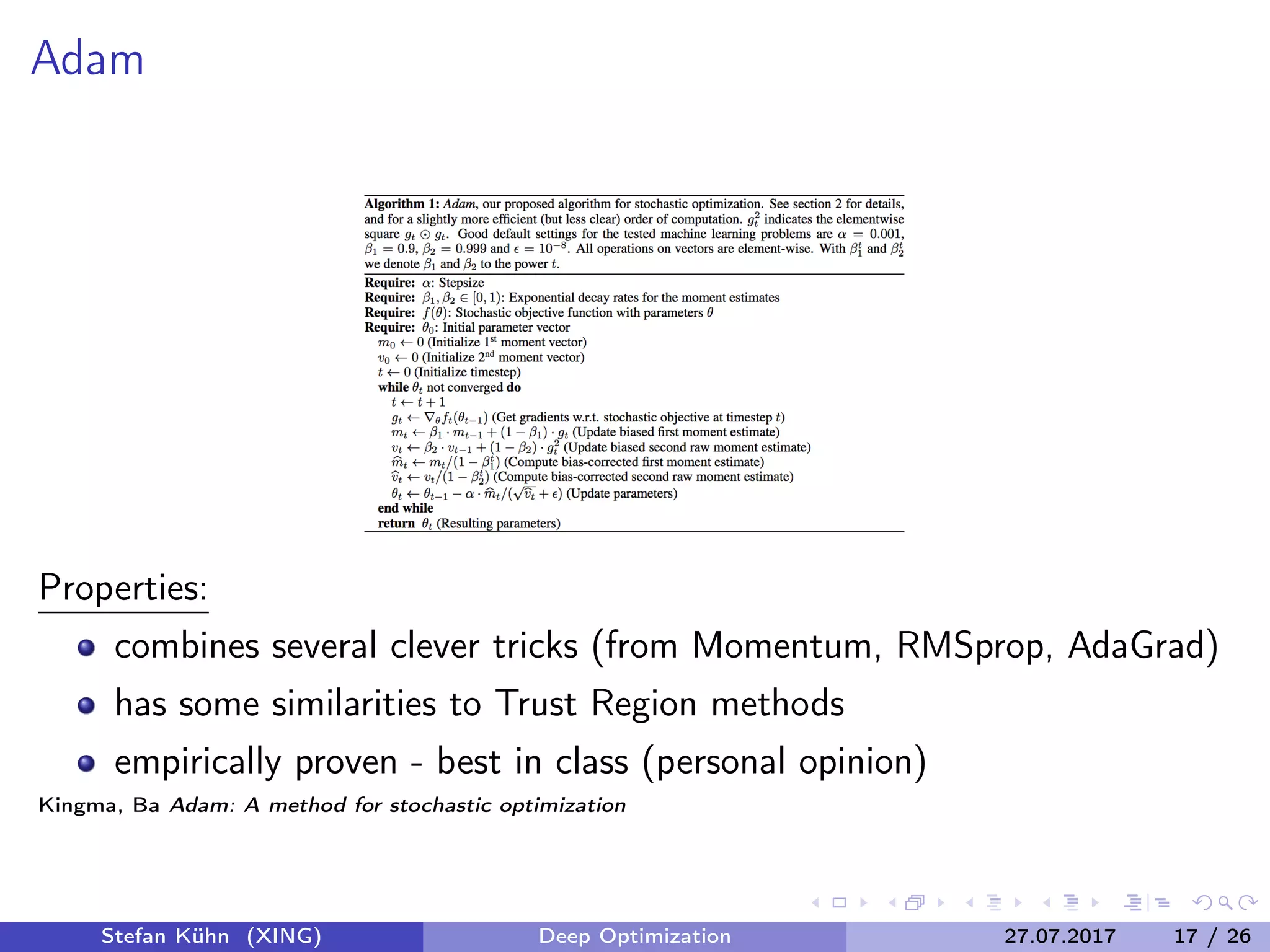Deep Learning and Optimization Methods | PPT