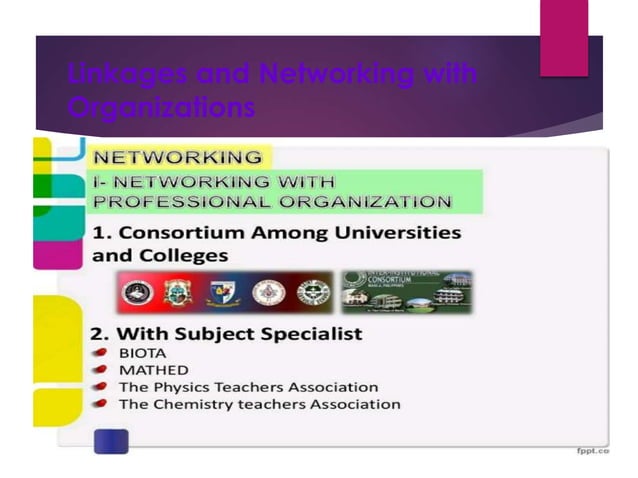 school and community/linkages and networking | PPTX
