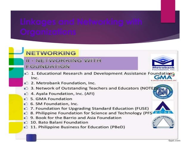 school and community/linkages and networking | PPTX