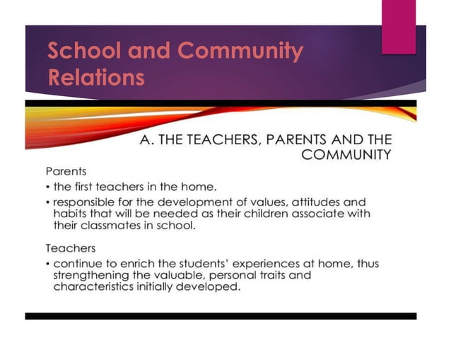 school and community/linkages and networking | PPTX