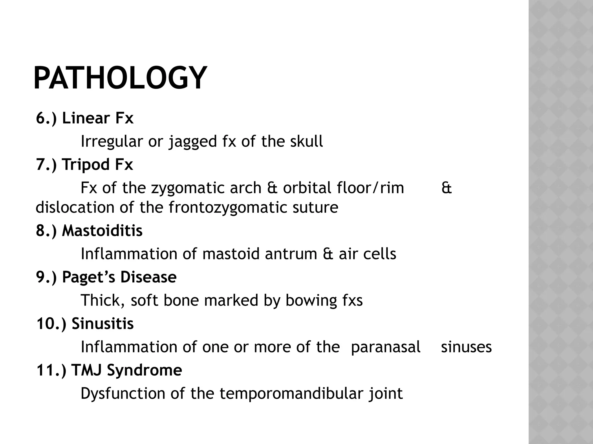 Radiographic positioning II. Skull positioning | PPTX