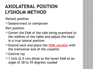 Radiographic positioning II. Skull positioning | PPTX