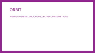 Skull Radiography techniques and reporting | PPTX