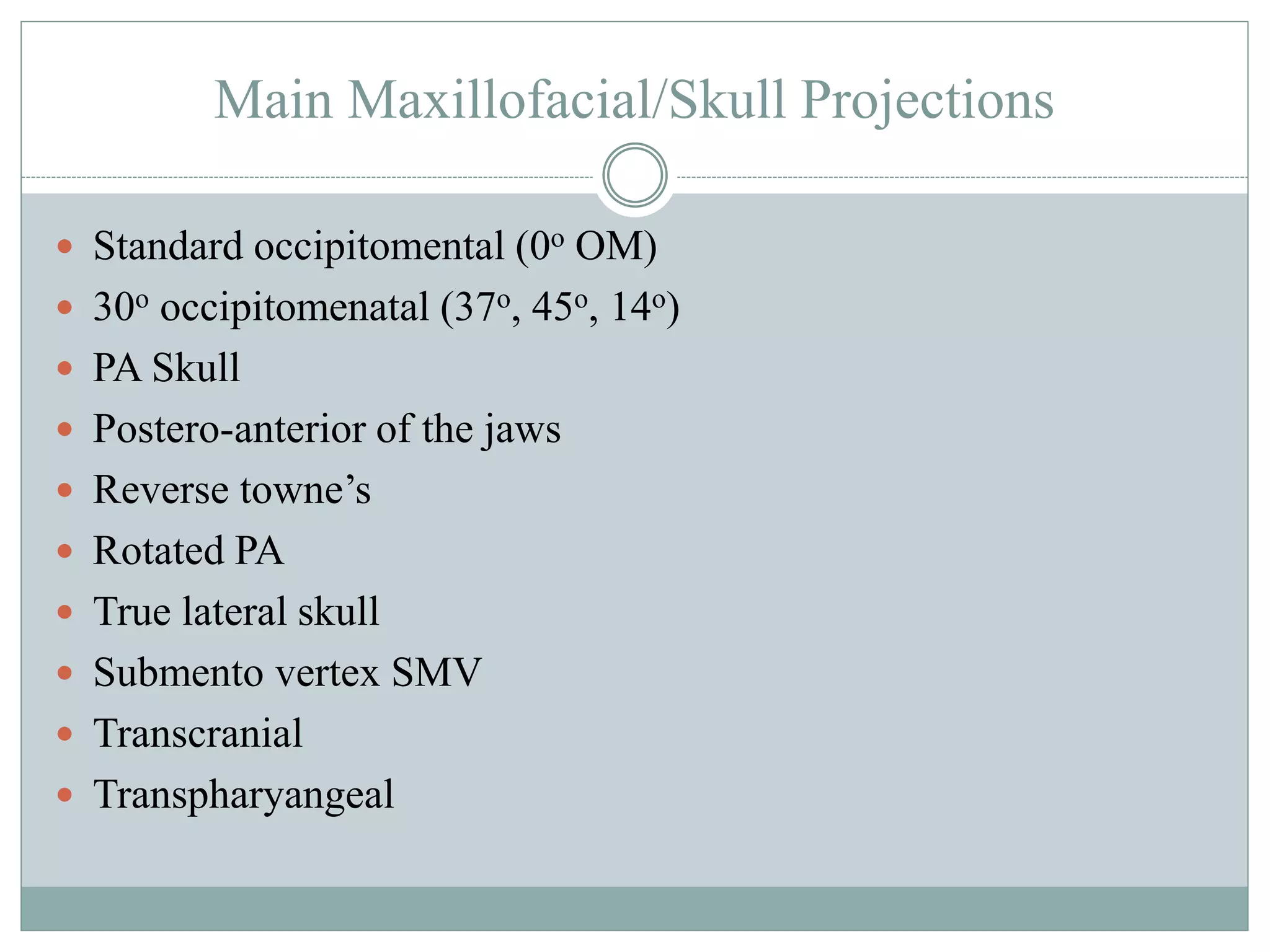 Skull and maxillofacial radiography | PPTX
