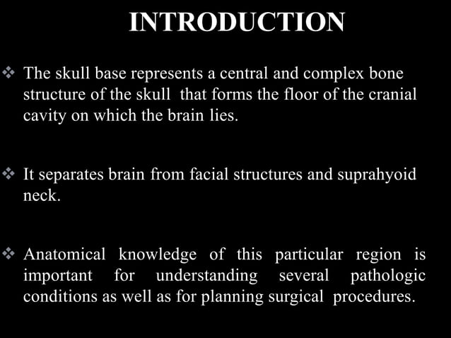 Anatomy of Skullbase | PPTX | Death, Injury, or Military Conflict ...