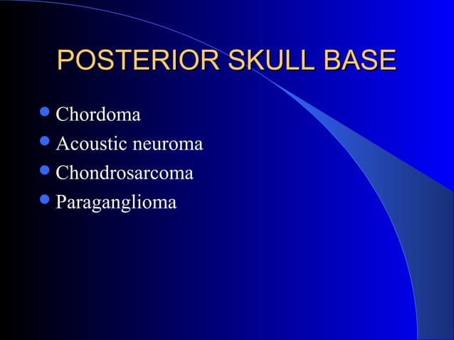 SKULL BASE IMAGING | PPT | Bone and Joint Conditions | Diseases and ...