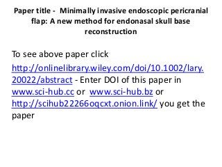 Skull base recontruction 360° | PPTX