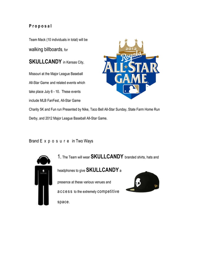 Skullcandy All-Star Game Proposal | PDF