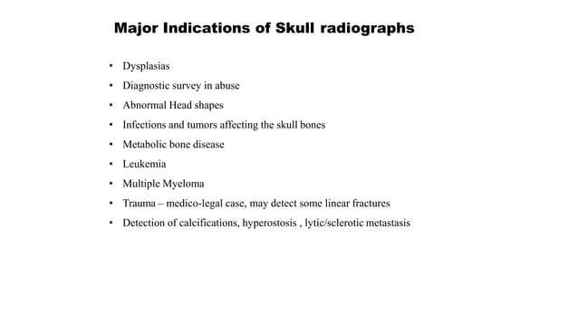 Skull pathologies on Xrays | PPTX | Bone and Joint Conditions ...
