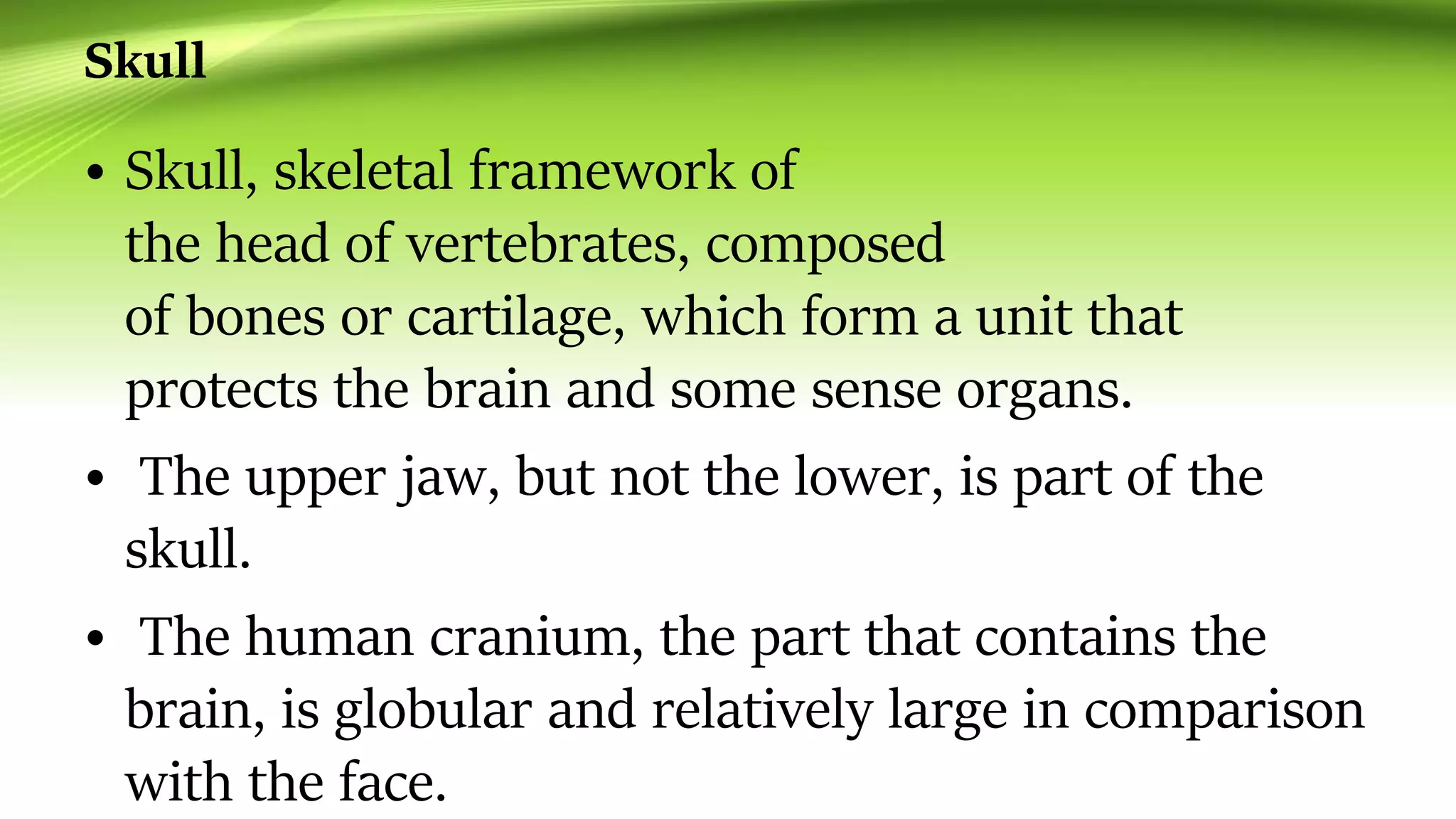 Comparative account of skull | PPTX | Death, Injury, or Military ...