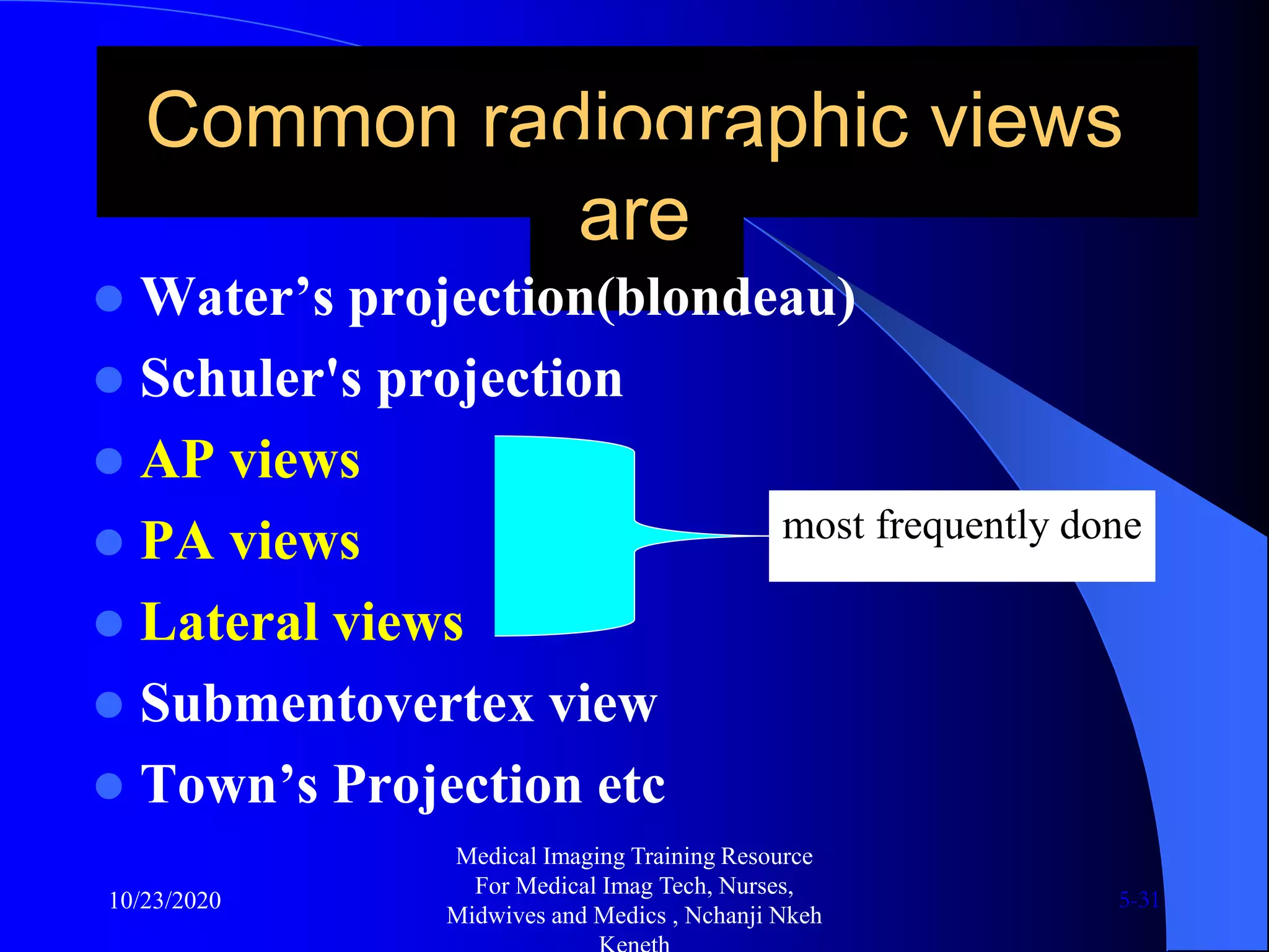 Skull x ray and pathologies radiology training resource nchanji nkeh ...