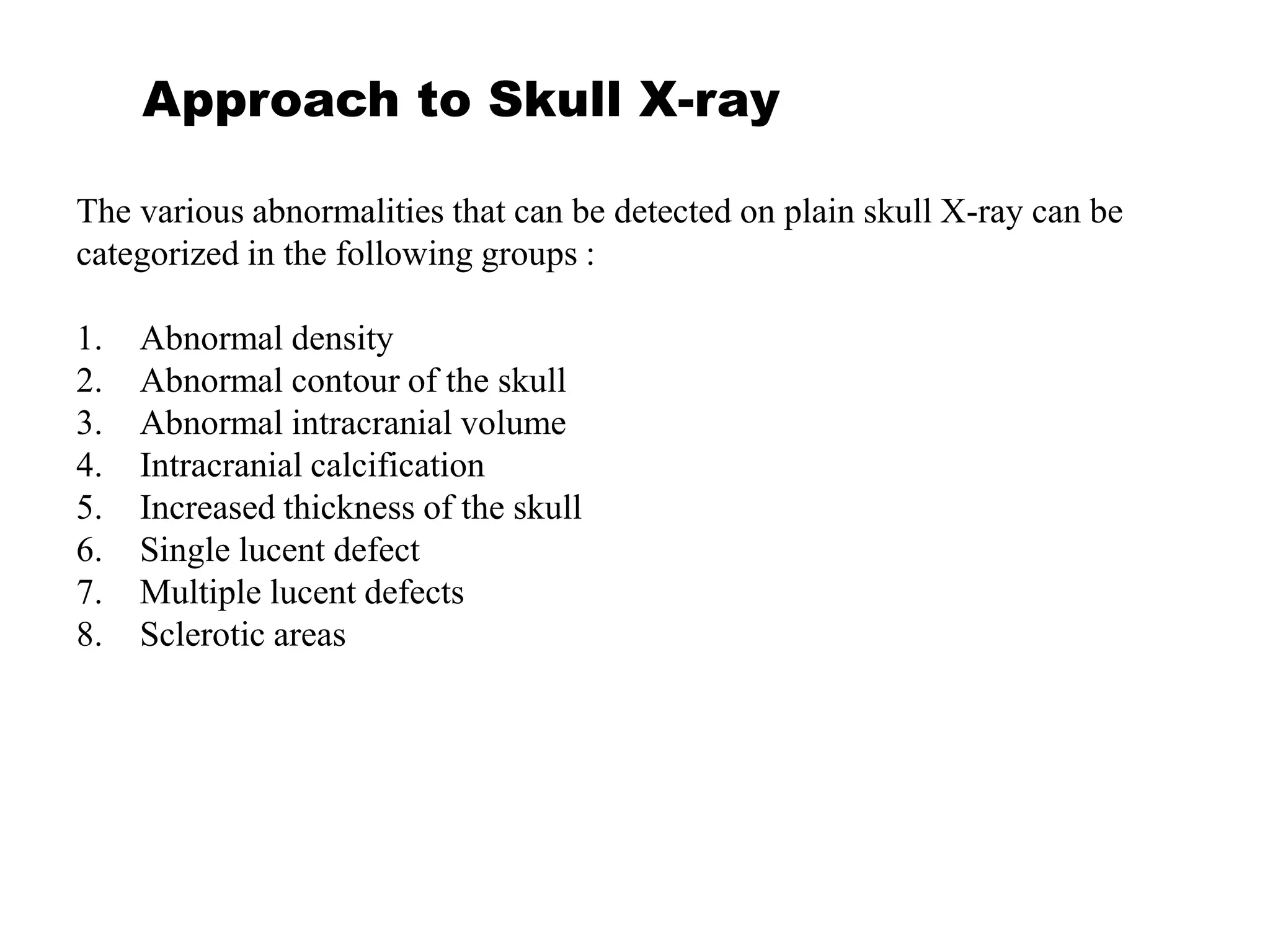 Plain X-ray SKULL | PPTX | Medical Tests | Medical Health