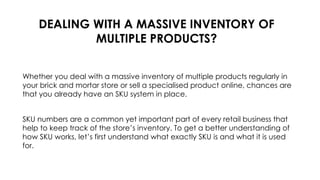SKU Numbers : Learn Everything you Ever Wanted to Know About Stock ...