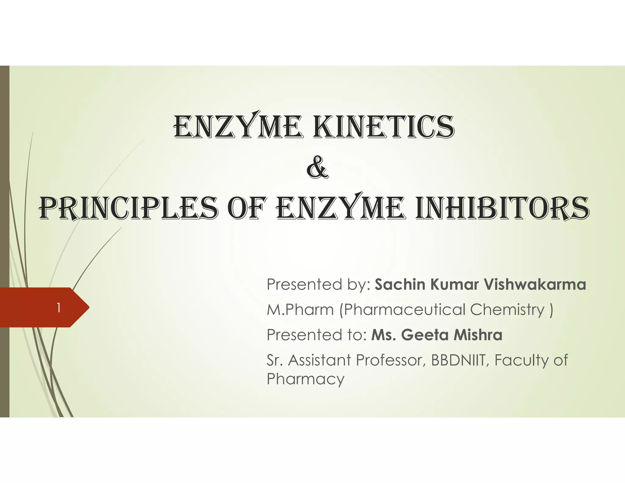 Skv Enzyme Kinetics and Principles of Enzyme Inhibition | PDF