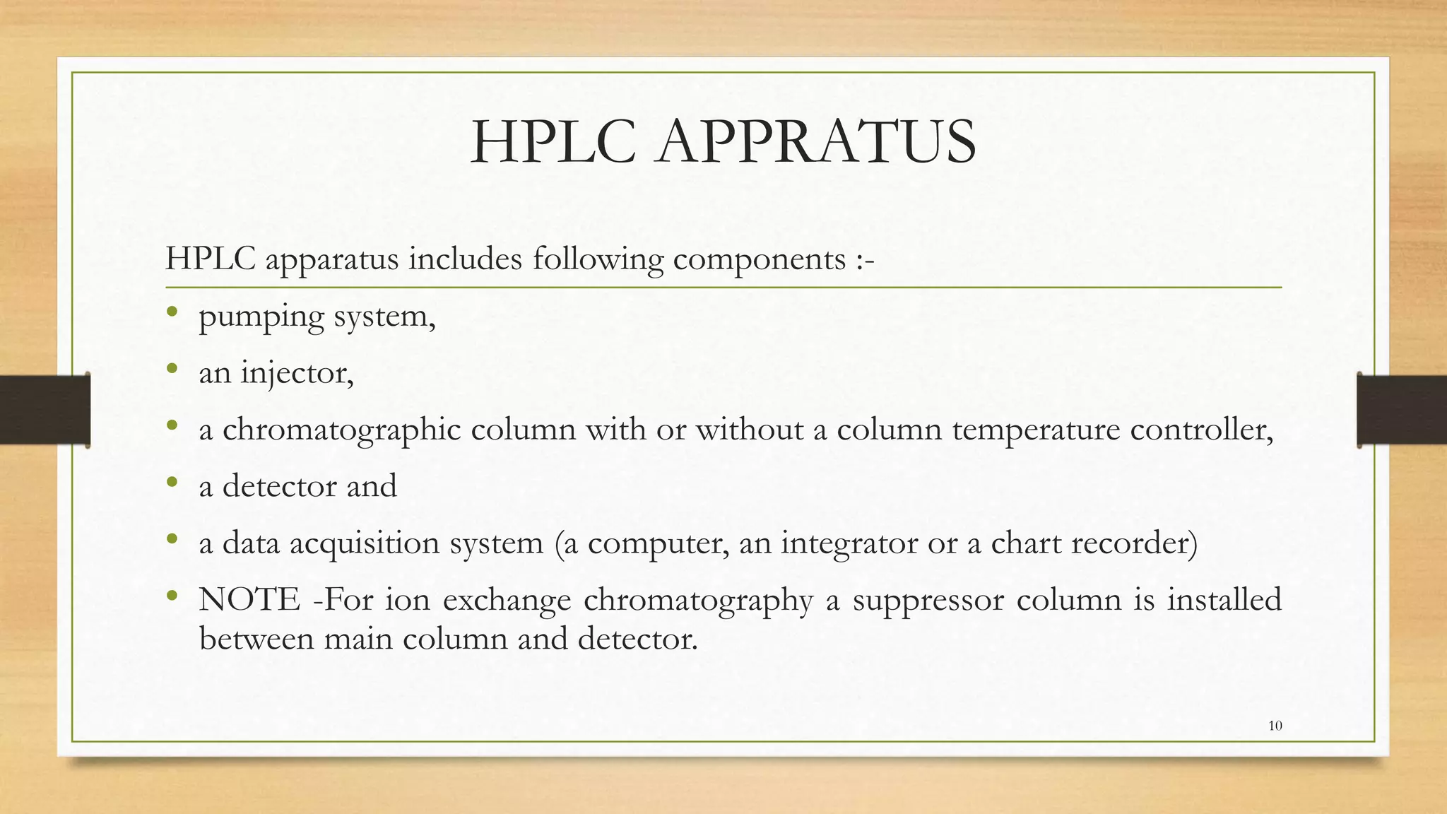 High Performance Liquid Chromatography (HPLC) | PPTX
