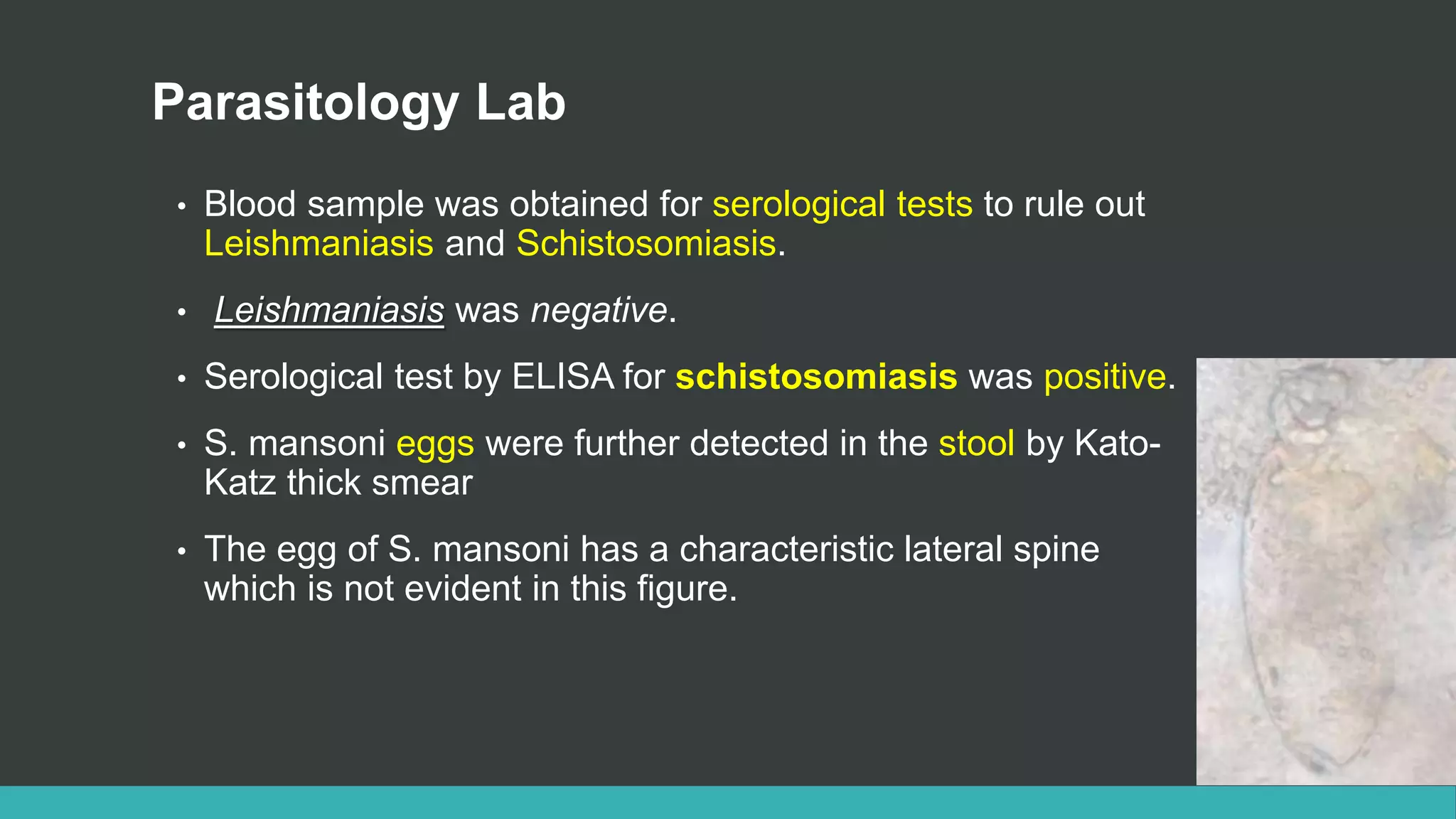 Schistosoma mansoni case report | PPTX