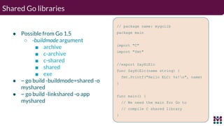 Comparing C and Go | PPTX | Programming Languages | Computing