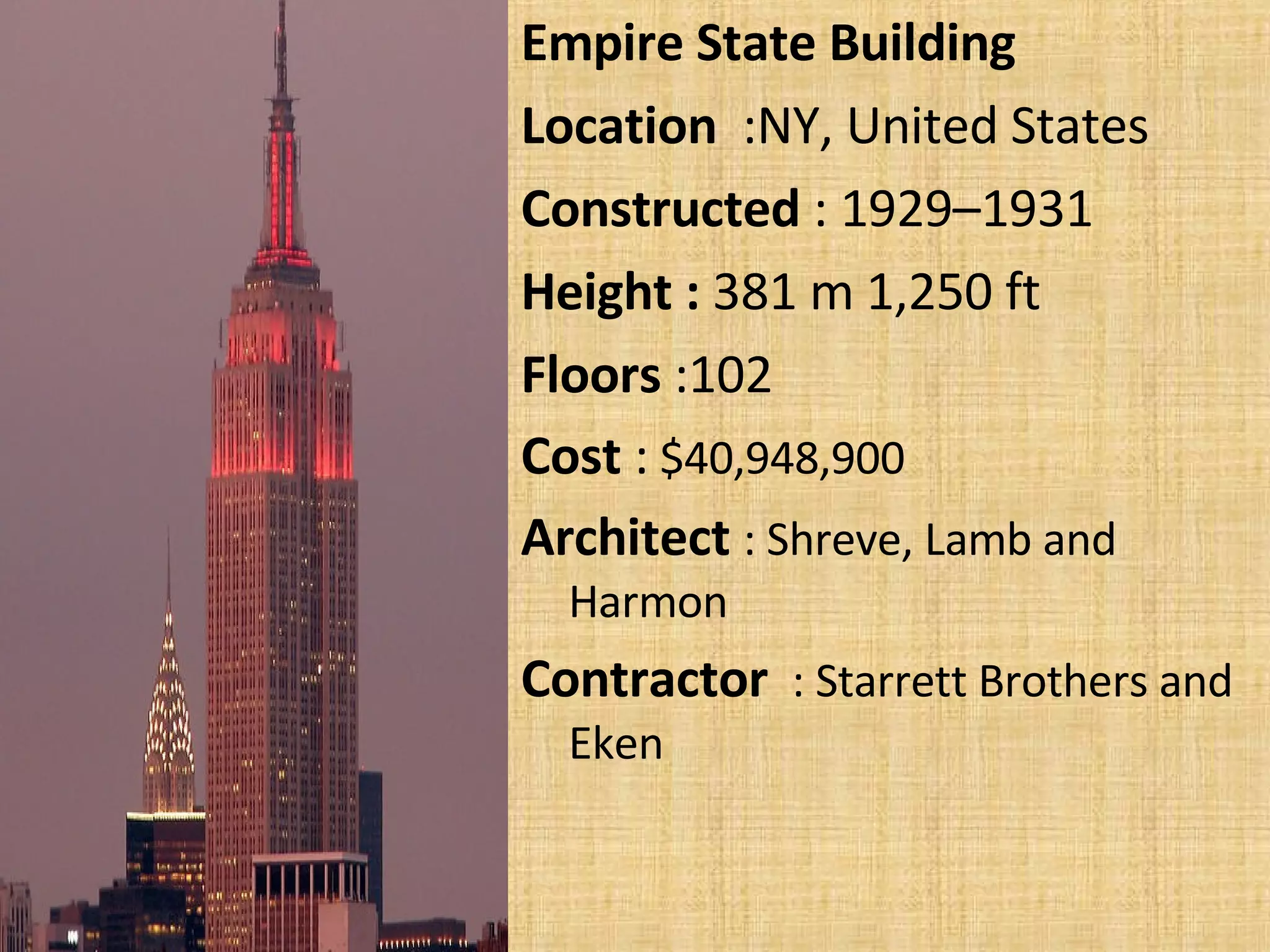 Tallest Building | PPT