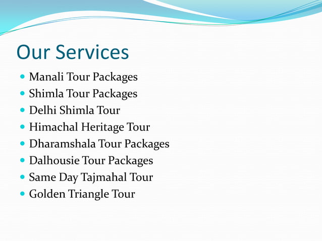 kullu manali tour packages | PPT
