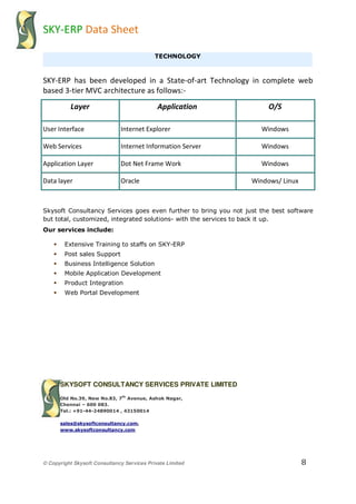 Sky erp datasheet | PDF