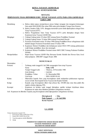 Sk yayasan lkmd olas | DOCX