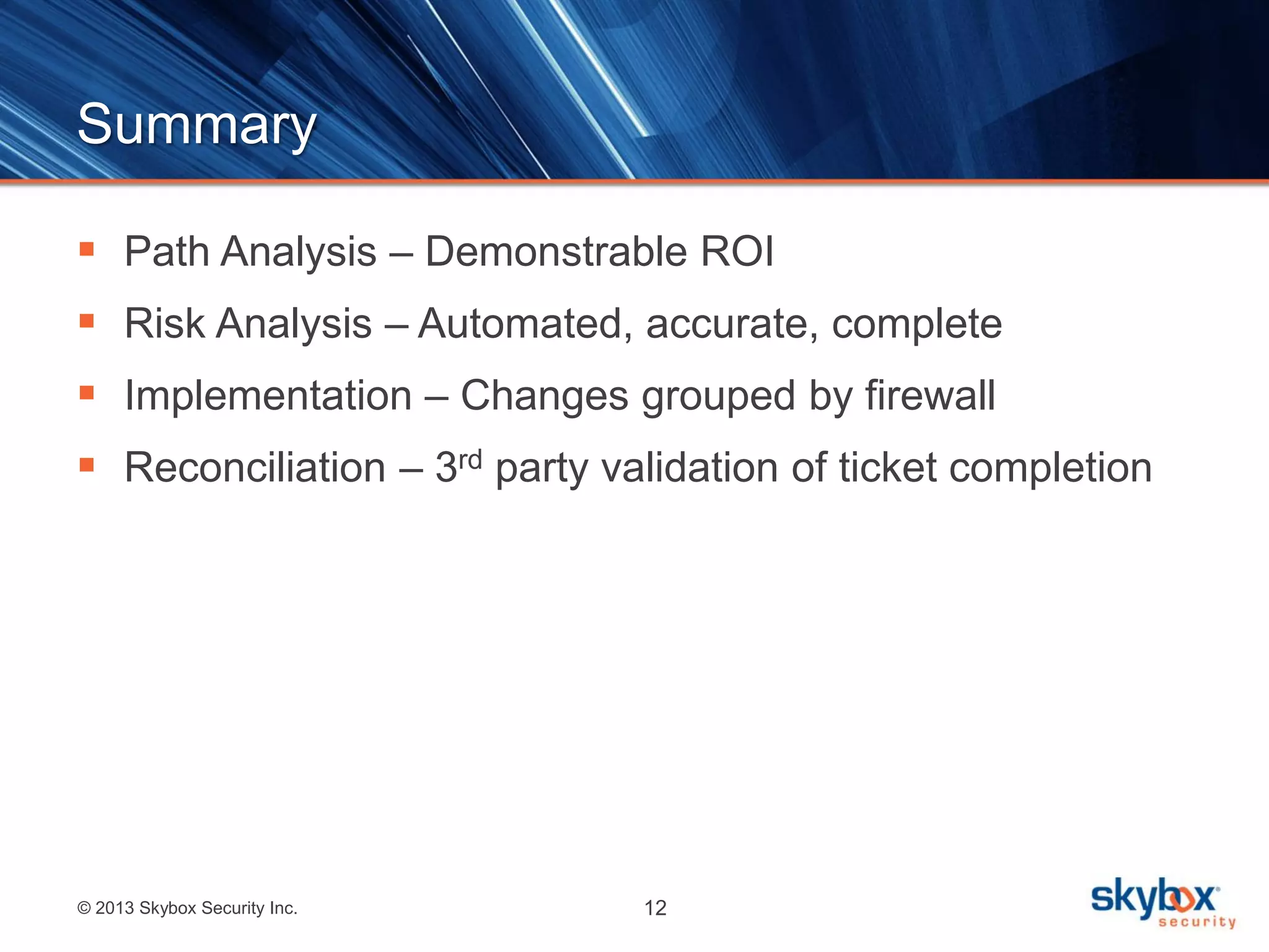 RSA 2014: Firewall Change Management: Automate, Secure & Comply | PDF