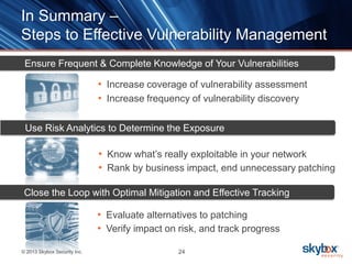 Is Your Vulnerability Management Program Keeping Pace With Risks? | PPT