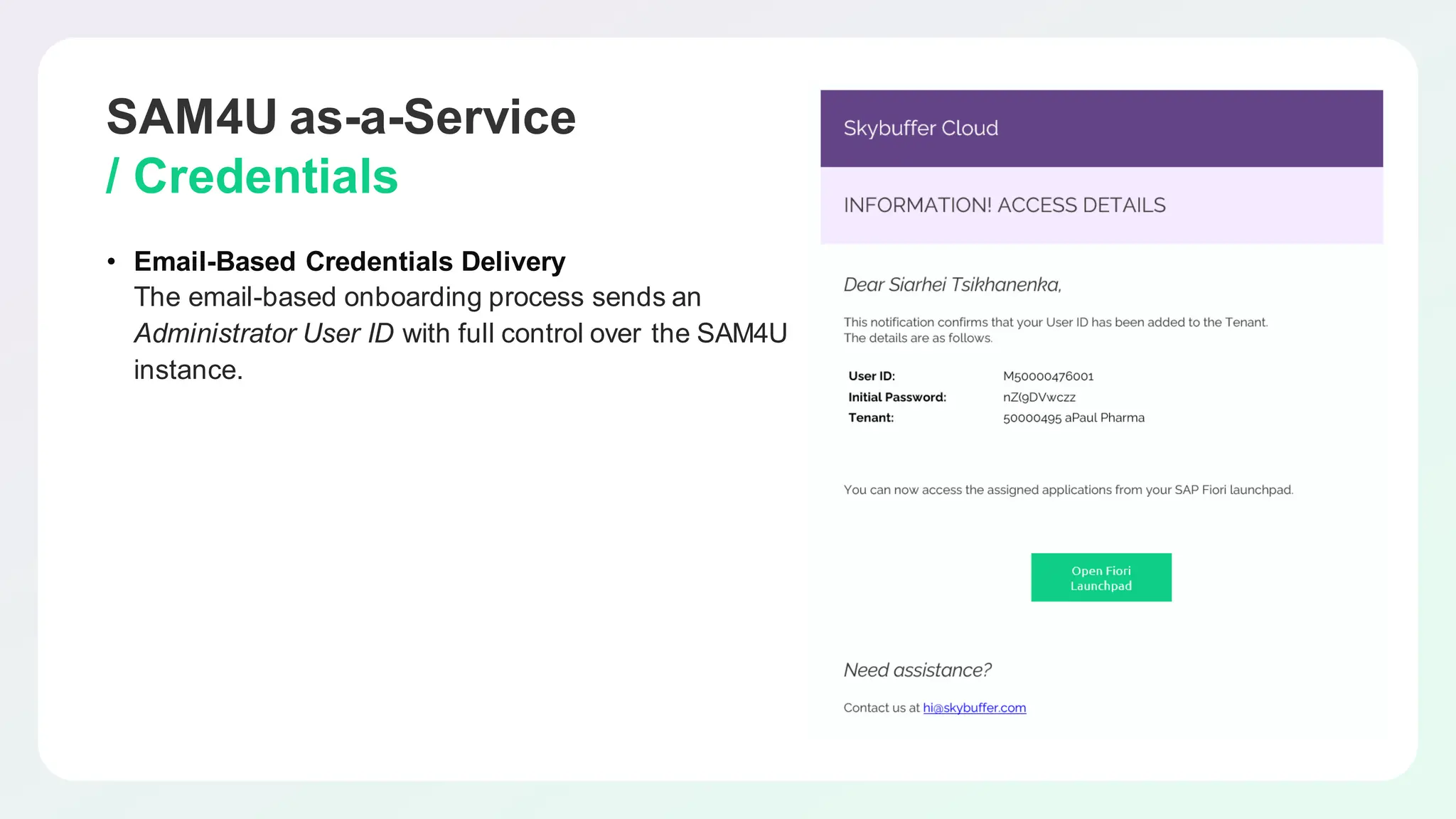 Skybuffer SAM4U tool for SAP license adoption | PDF