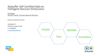 SAP Conversational AI as a Service managed by Skybuffer (SAP chatbot) | PPT