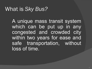 Sky bus | PPT