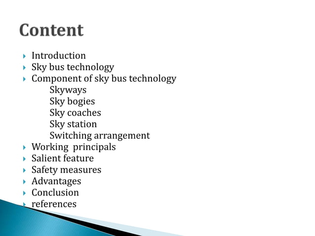 Sky bus technology | PPTX