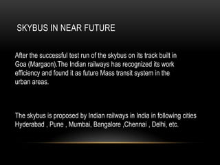 Skybus metro as a mode of transportation | PPTX