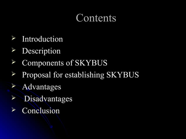 SKYBUS TECHNOLOGY | PPT | Free Download