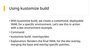 CI/CD Pipelines with kustomize design und implementation | PPTX