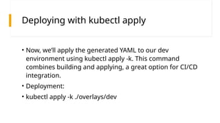 CI/CD Pipelines with kustomize design und implementation | PPTX
