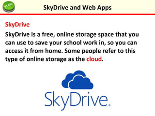 Sky drive and Web Apps | PPT